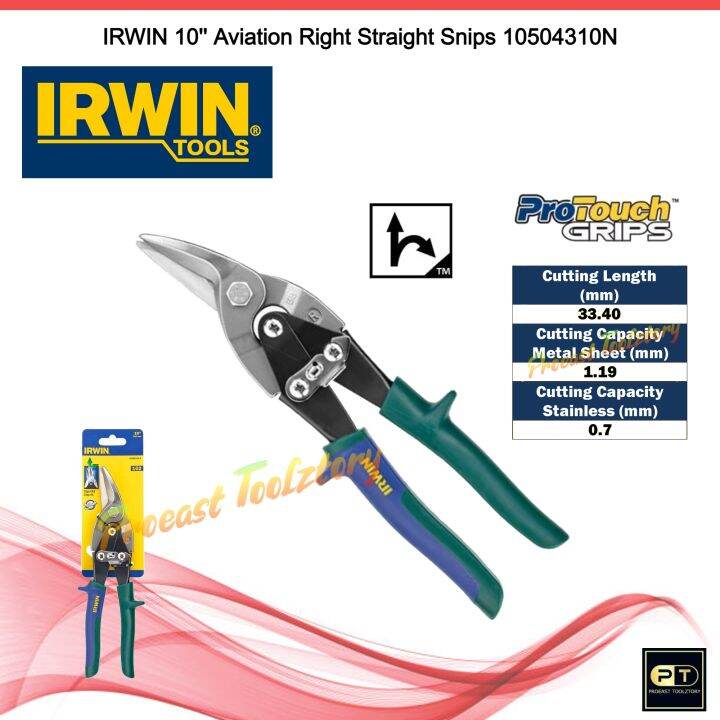 IRWIN 10'' Aviation Right Straight Cut Snips 10504310N | Lazada