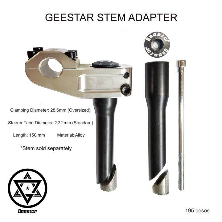 ♭Geestar Stem Adapter Alloy Threadless Oversized Stem to Standard Fork ...