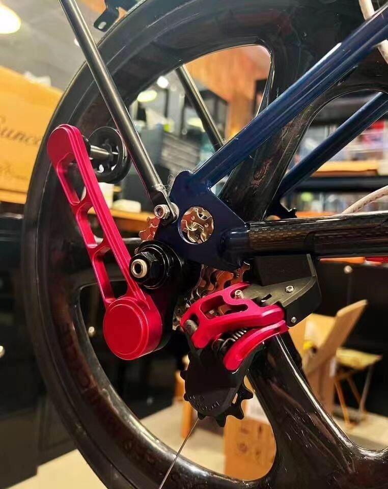 DCCH สำหรับ Brompton 7แฟลชไดรฟ์สองหัวความเร็วสูงเครื่องปรับความตึงตีนผีด้านหลังสำหรับจักรยานด้วย ...