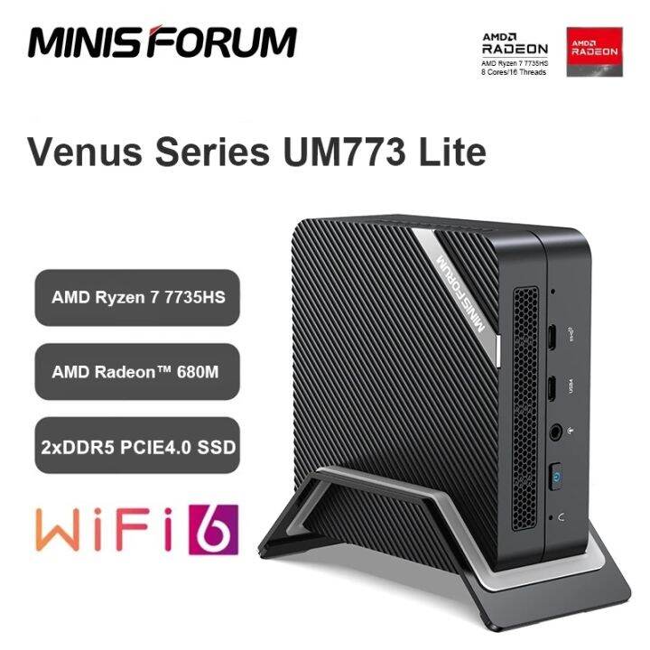 Free shipping MINISFORUM UM773 UM690 Mini PC AMD Ryzen 7 7735HS Ryzen 9 ...
