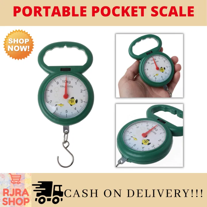 10kg Weighing Portable Numeral Pointer Spring Balance Hanging Scale ...