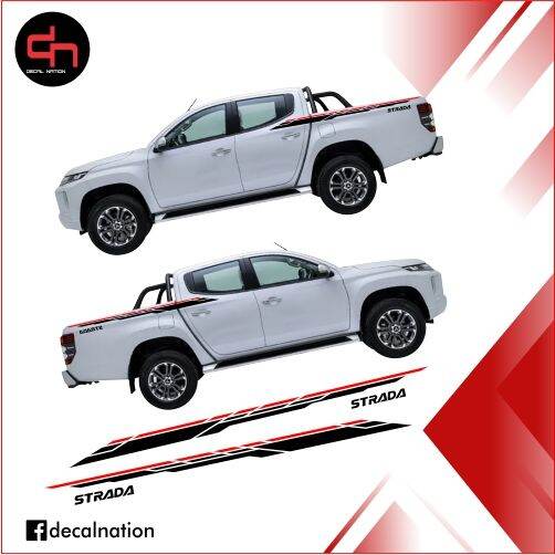 Mitsubishi Strada Linear Decal Design 5 Machine Cut Outs 77 inches x 5 ...