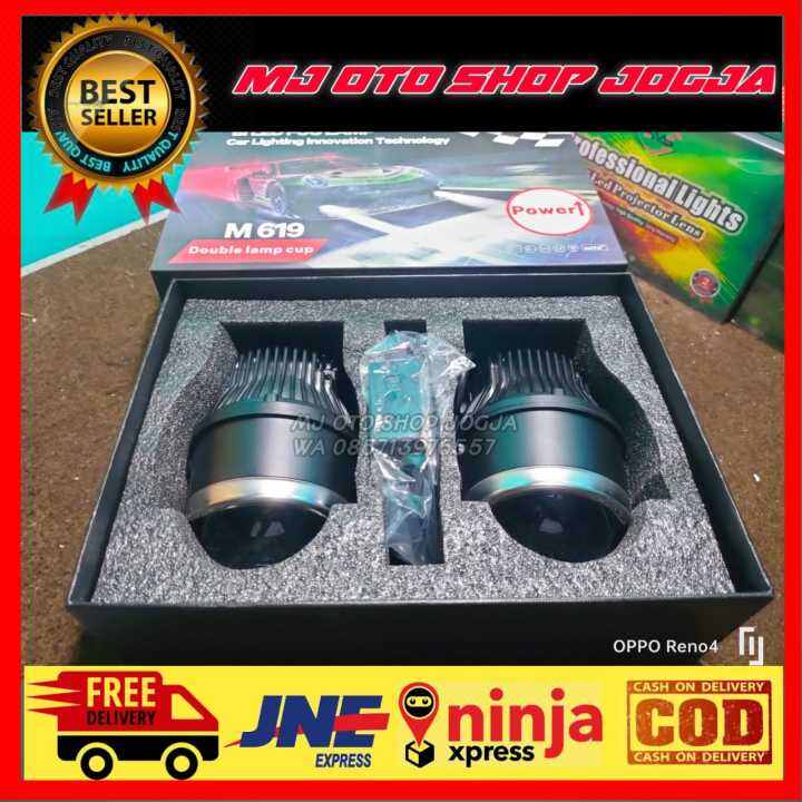 BiLED FOGLAMP iPHCAR M619 DOUBLE CUP DAN EMITER LENSA 3'' 37/45 watt | Lazada Indonesia