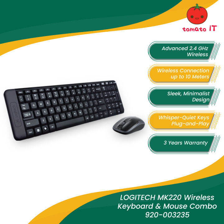 Logitech Mk220 Wireless Keyboard And Mouse Combo 920 003235 Lazada