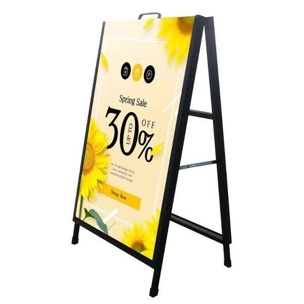 Heavy Duty A Frame Folding Sidewalk Signboard Sign for Poster Single ...