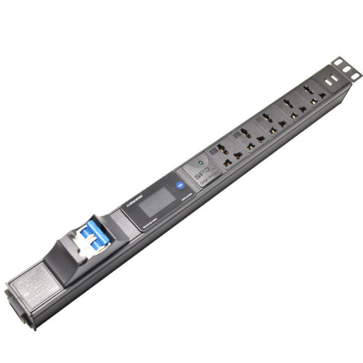 Pdu Intelligent Power Supply With Surge Protection Digital Ammeter 5 Way Socket C13 Input