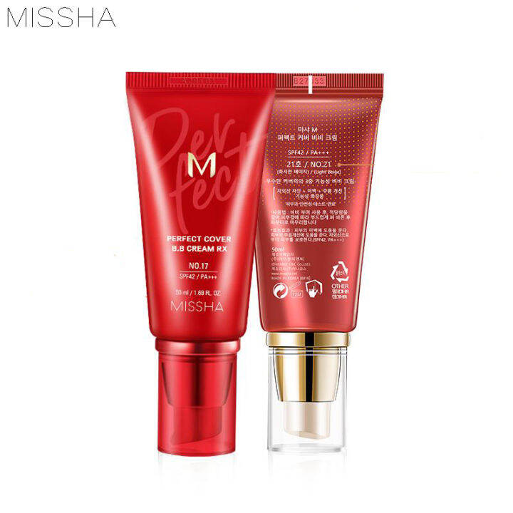 MISSHA M Perfect Cover BB Cream 50Ml RX Liquid Foundation BB Cream Face ...