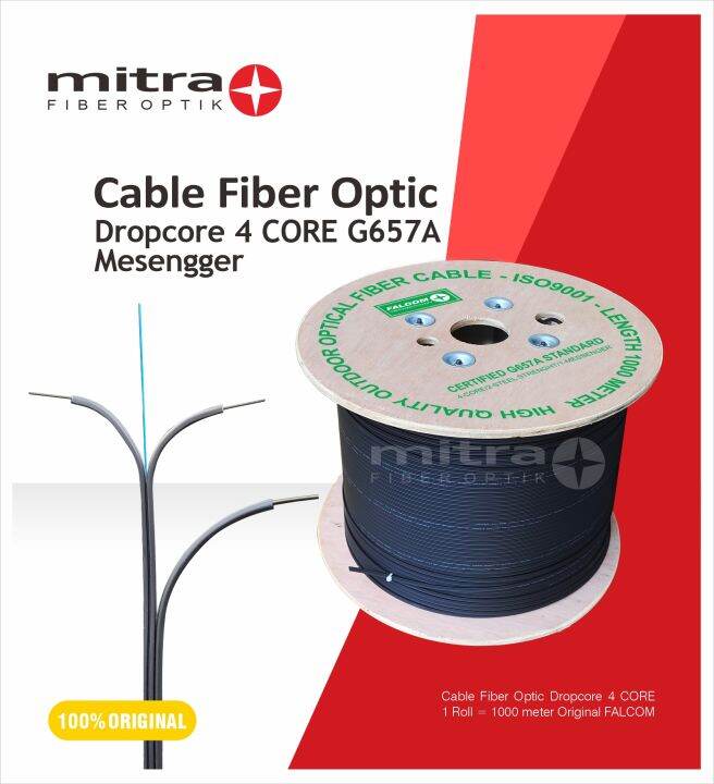 Kabel fiber optik Dropcore 4 core 3 seling 1000M FALCOM | Lazada Indonesia