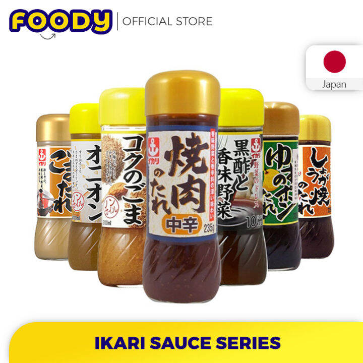 Japan Ikari Sauce Yakiniku / Ginger / Sesame / Yuzu / Onion / Black Vinegar / Rich Sesame 200ml ...