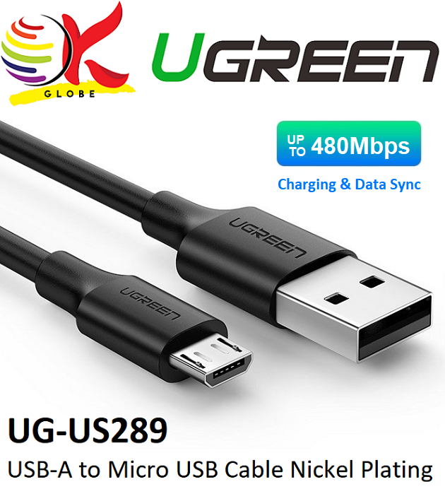 UGREEN USB 2.0 USB-A TO MICRO USB CABLE WITH NICKEL PLATING FOR CHARGING & DATA SYNC - 1 METER ...