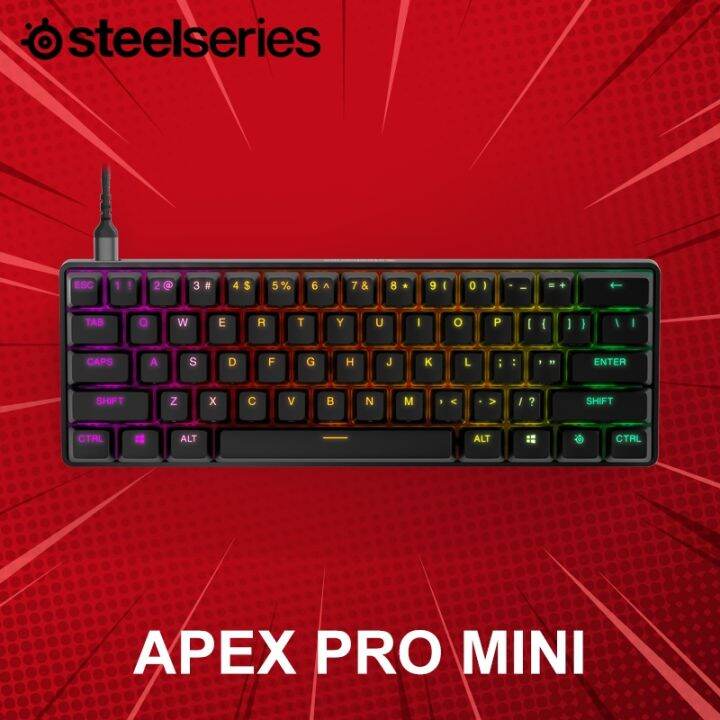 คีย์บอร์ด SteelSeries รุ่น Apex Pro Mini (ภาษาอังกฤษ) ประกันศูนย์ 1 ปี ...
