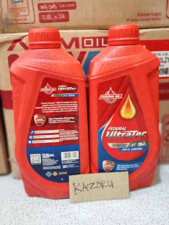 1 LITER FEDERAL ULTRATECH OIL ULTRATEC 20W-50 JASO MA 1 LITER LUBRICANTS ORIGINAL | Lazada Indonesia