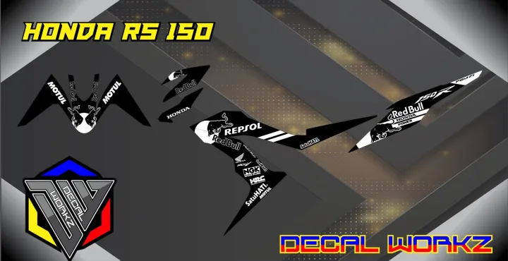 HONDA RS 150 STICKER DECALS l BLACK | Lazada PH