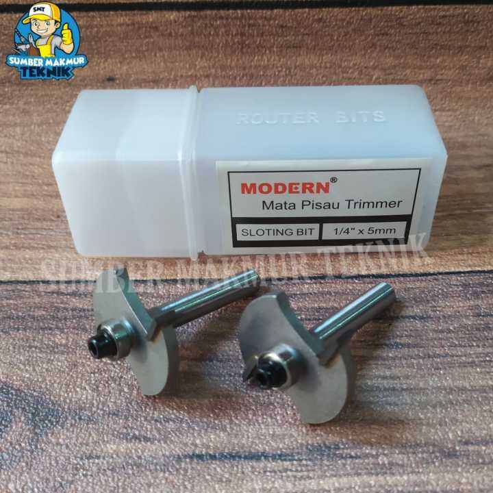Mata Profil Kayu Slotting Bit Router 1/4 x 3/16 inch ( 5 mili ) Modern ...