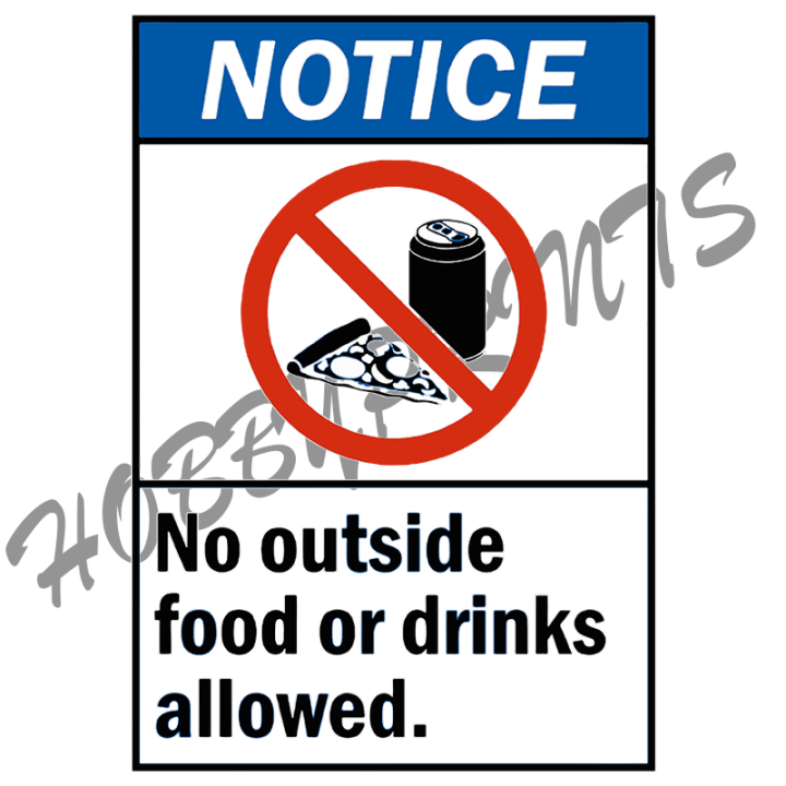 Laminated Signages | No Outside Food | Signage | Sign Boards | Lazada PH