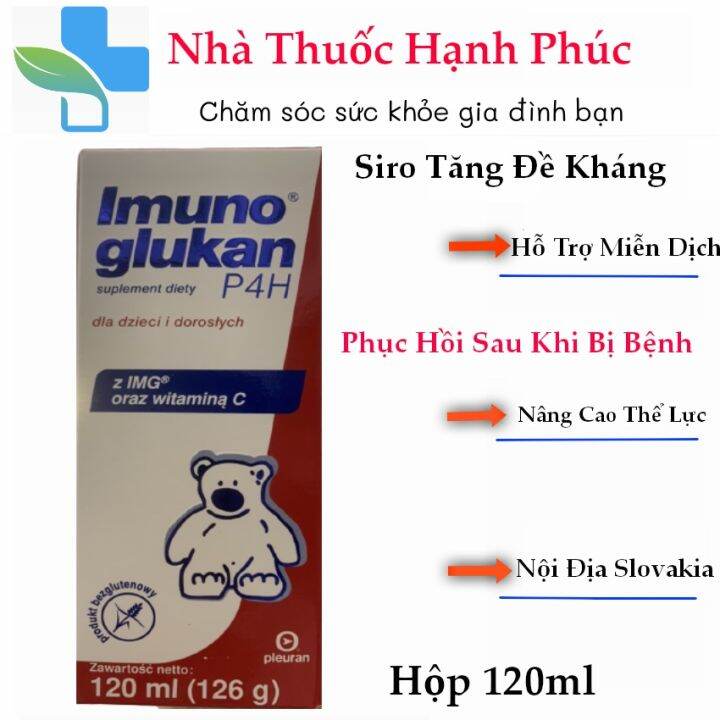 Siro Imunoglukan P4H 120ml - Tăng cường miễn dịch cho bé [Imuno glukan ...