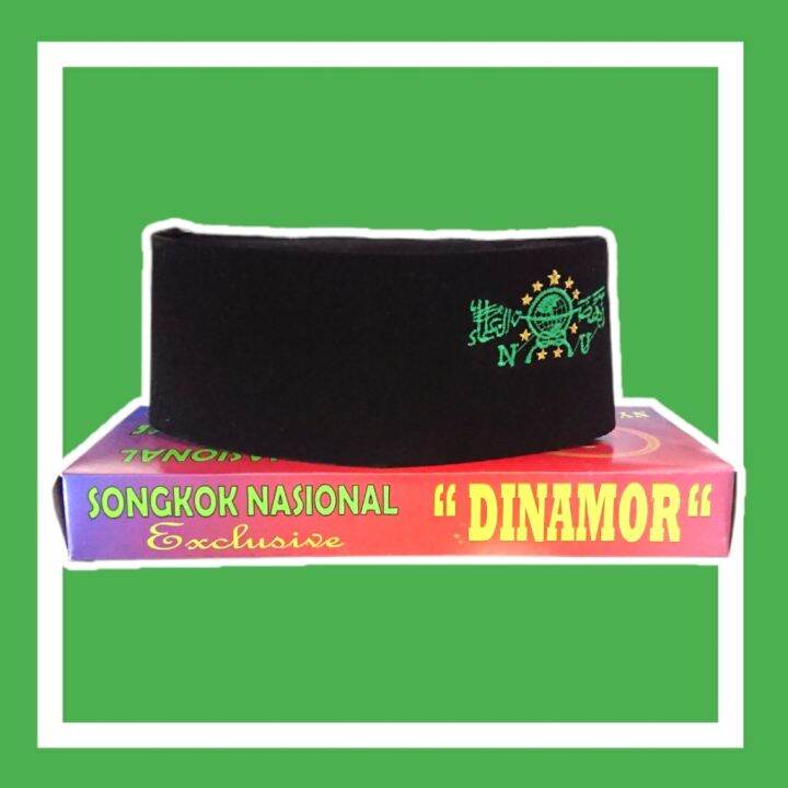 Songkok Dinamor NU Hijau / Songkok Dewasa / Songkok Hitam Polos ...