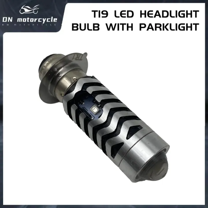 DN SHOP Motorcycle T19 Led Headlight Bulb w/ Parklight Universal High ...