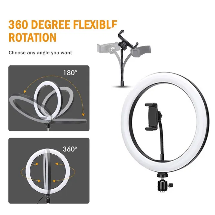 100% Original 26CM LED Ring Light Selfie Dimmable Live Stream Fill ...