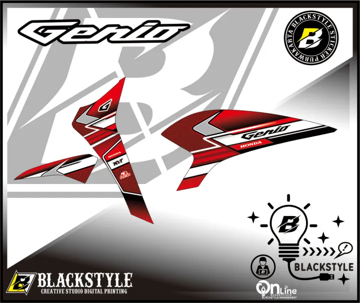 STICKER GENIO / STRIPING HONDA GENIO VARIASI POLET RACING MOTOR MATIC ...