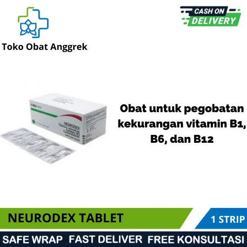 NEURODEX STRIP ISI 10 TABLET / VITAMIN B KOMPLEX / VITAMIN KRAM DAN ...