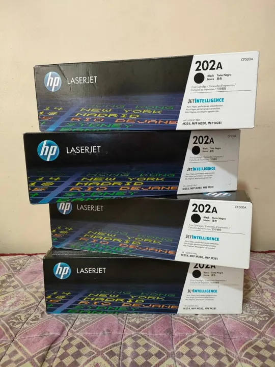 HP 202A Black/Cyan/Yellow/Magenta| CF500A CF501A CF502A CF503A |Toner Cartridge | Lazada PH