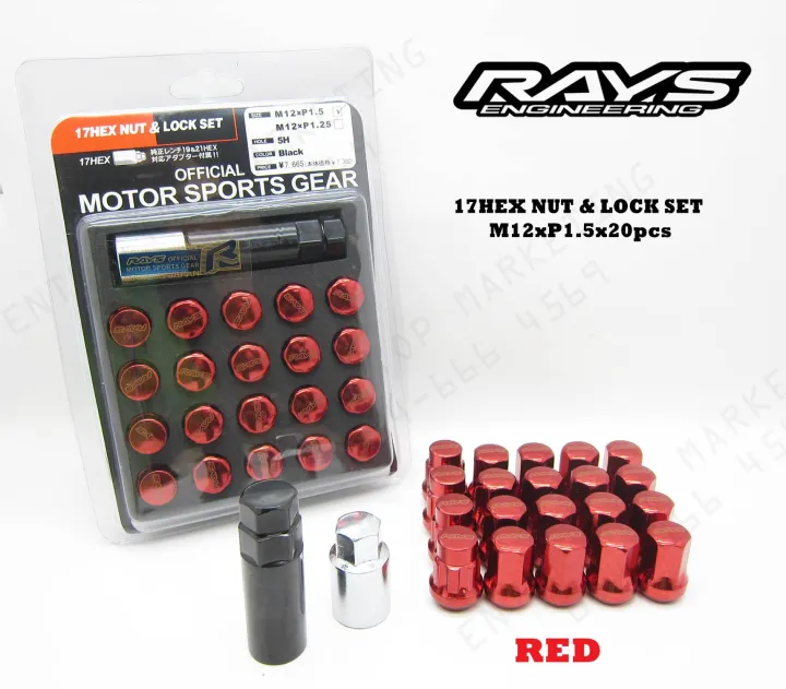 Rays Nut Racing Wheel Nut Short Steel Heavy Duty Tyre Nut M12xP1.5 ...