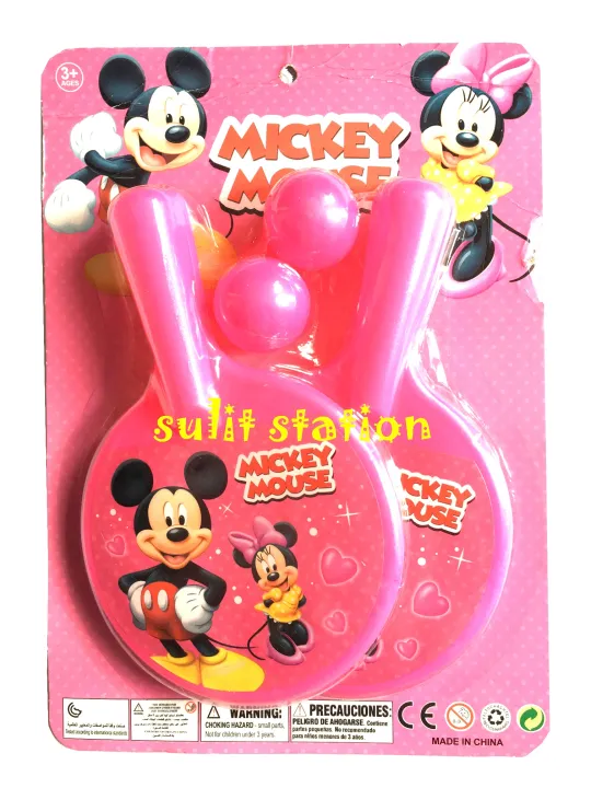 MICKEY MINNIE rat MOUSE ACTIVE SPORTS PING PONG BADMINTON TABLE TENNIS ...