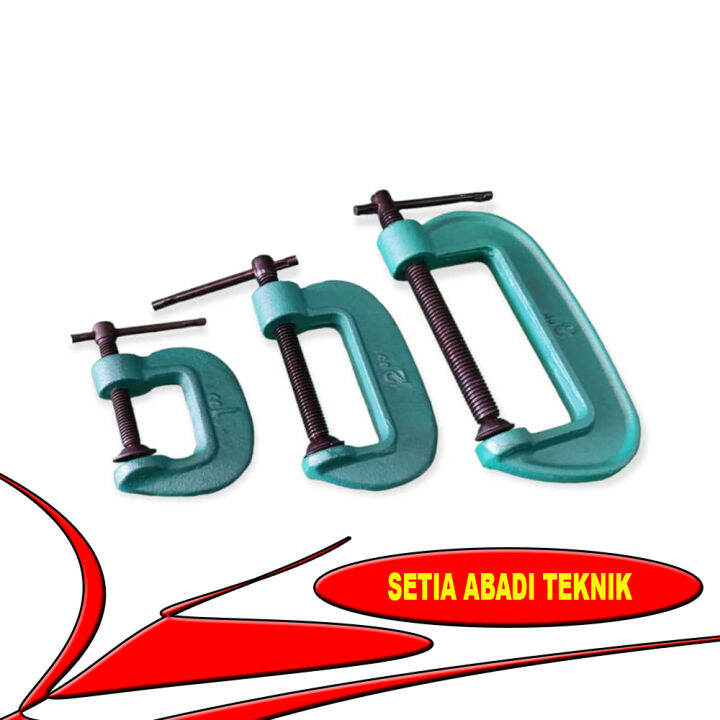 HARGA PROMO AMTECH KLEM C SET 1 2 3 inch isi 3 pcs Alat Penjepit Besi ...