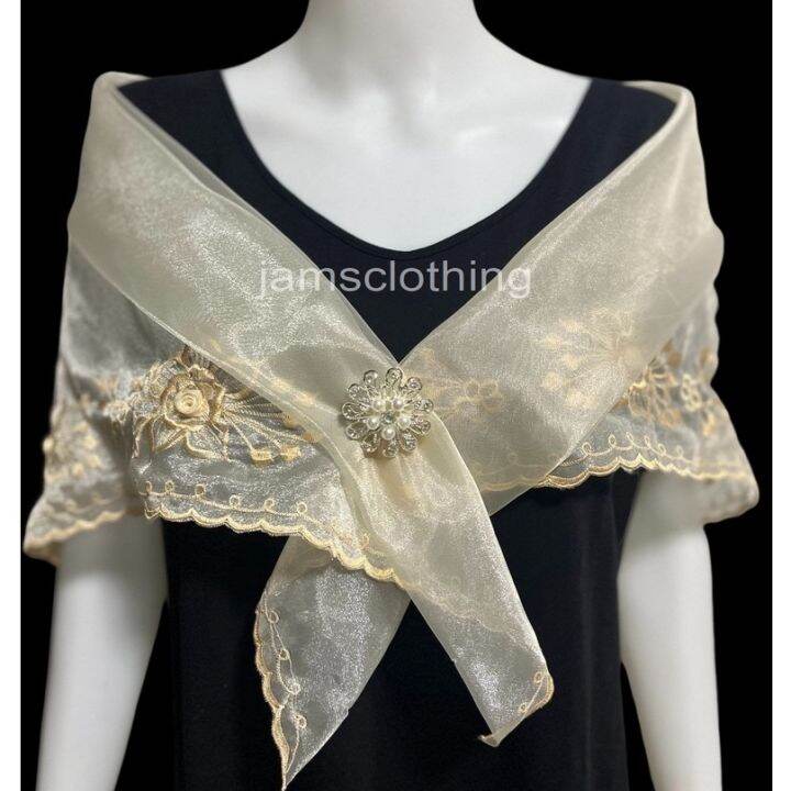 Filipiniana Alampay/Shawl with Free Brooch | Lazada PH