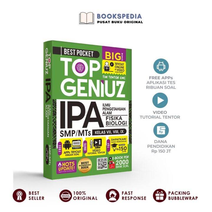 EMC Buku Bank Soal Smp Top Geniuz Ipa Smp | Lazada Indonesia