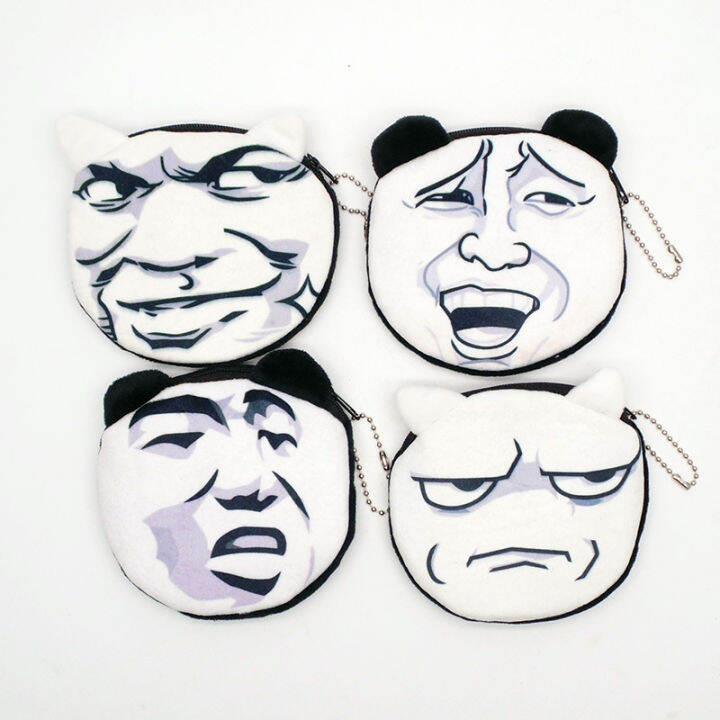 Bóp ví đựng xu tiền giấy đồ nhỏ mini mặt meme panda gấu trúc weibo bựa ...