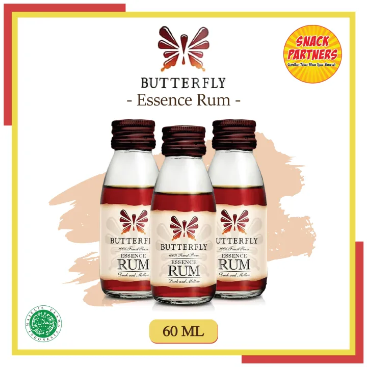 BUTTERFLY Rum Essence 60 ML - Rhum Jamaica - Kupu KoePoe KoePoe Perisa Rum Essen | Lazada Indonesia