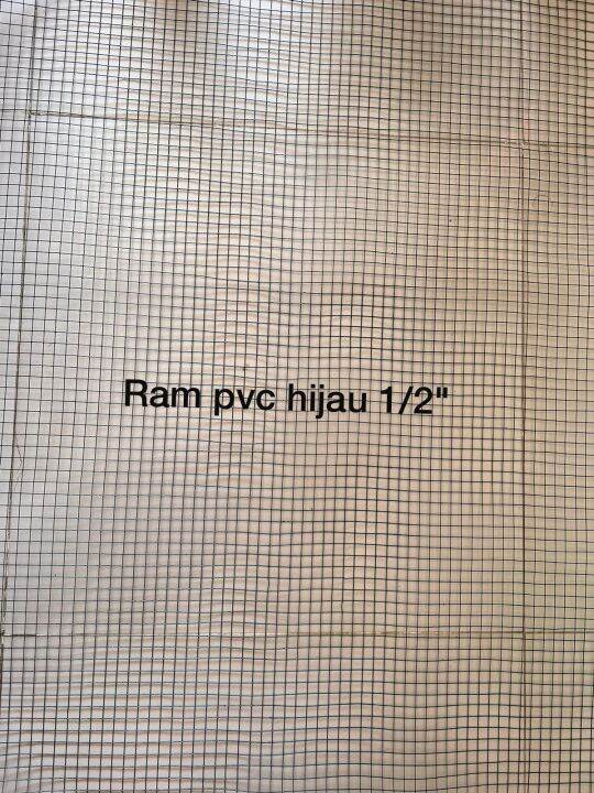 Ram Kawat PVC Hijau 1/2" Kawat Anti Karat Lapis PVC Ram Kandang Kawat ...