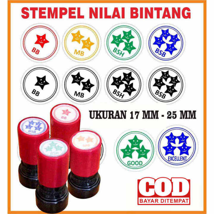 STEMPEL PENILAIAN STEMPEL ANAK STEMPEL LUCU STEMPEL UNIK STEMPEL WARNA ...