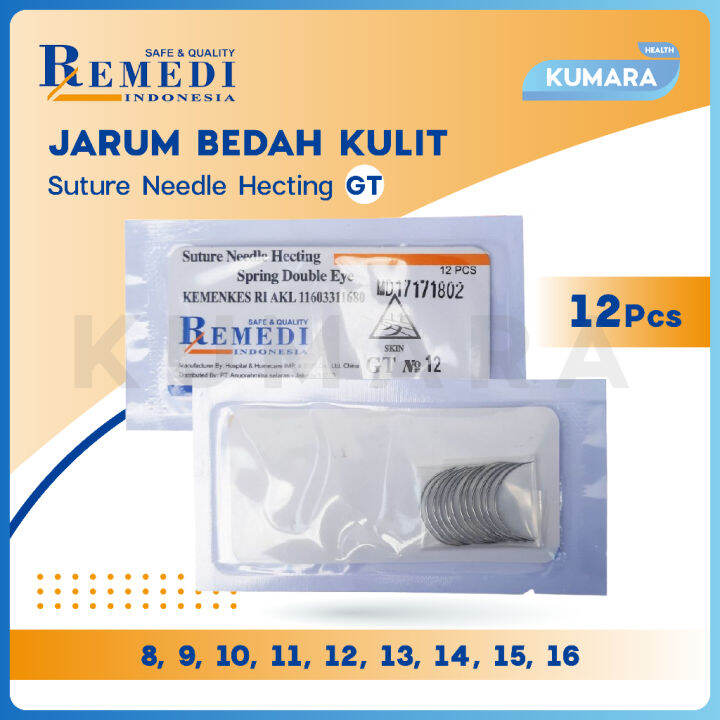 REMEDI - Suture Needle Hecting GT Kulit Pack isi 12's | Lazada Indonesia