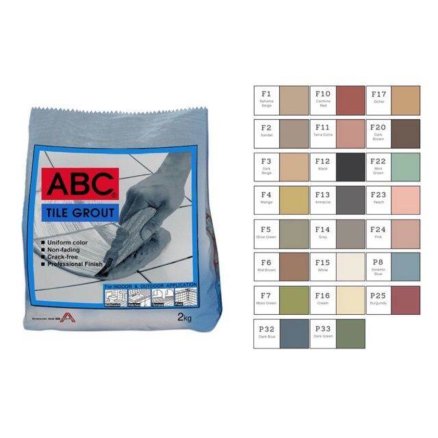 [NRH] ABC Tile Grout - 2kg ( Available in Different Colors) | Lazada PH