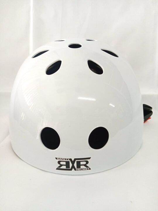 RXR GLOSSY WHITE NUTSHELL HELMET FOR BIKES AND MOTORCYCLE / GAMIT SA ...