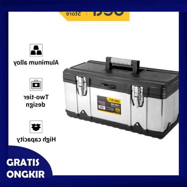 *Bisa Cod *Deli Tool Box / Kotak Perkakas Ukuran Besar 20" Material ...