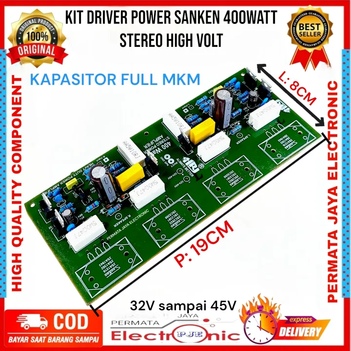 Kit Driver Power Amplifier Sanken 400Watt Stereo High Volt | Lazada ...