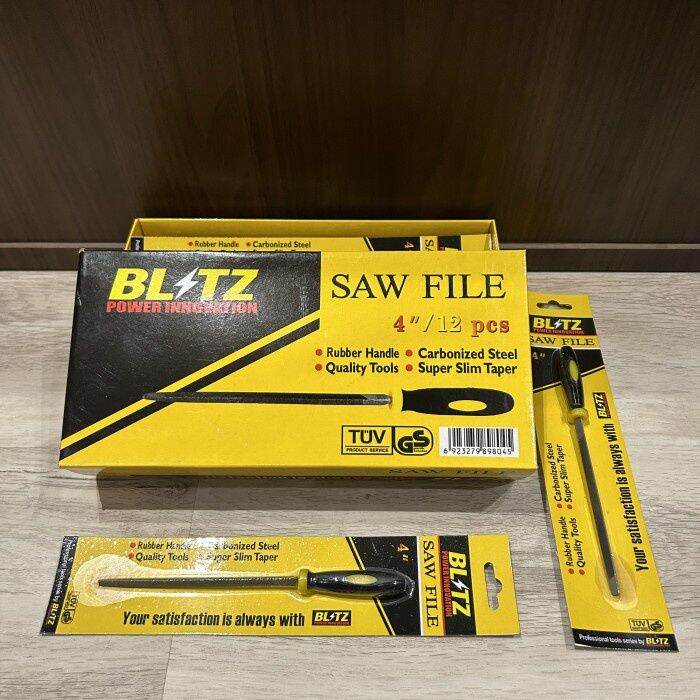 Kikir Gergaji Segitiga/ Saw File Handle Karet BLITZ 4" | Lazada Indonesia
