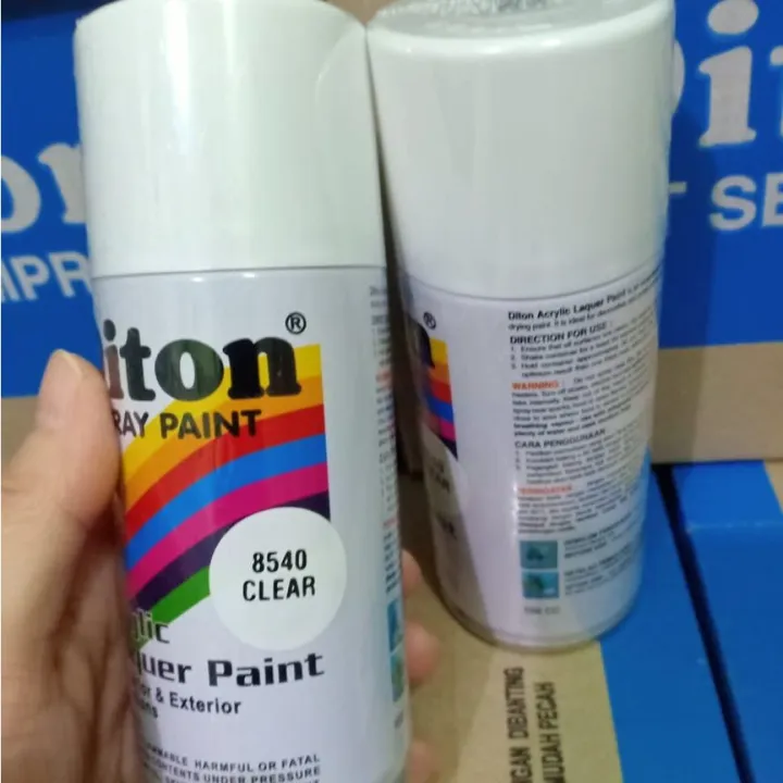 DITON Spray Paint Acrylic Lacquer Paint Pilox Cat Semprot - 8540 Clear ...