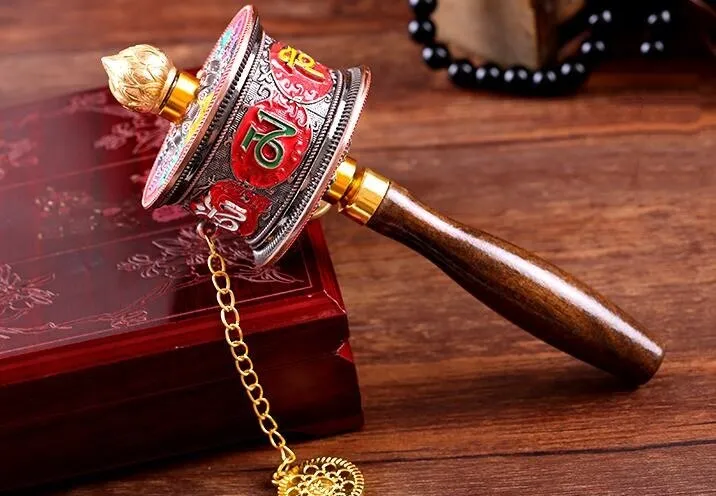 Gorgeous Carve Pattern Duplex Bearing Scriptures Hand-cranking Arbor ...