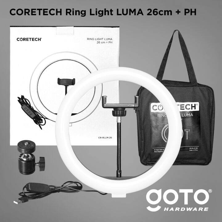 Coretech Luma Selfie Ring Light LED 26 CM Lampu Makeup Selfi Vlogger ...