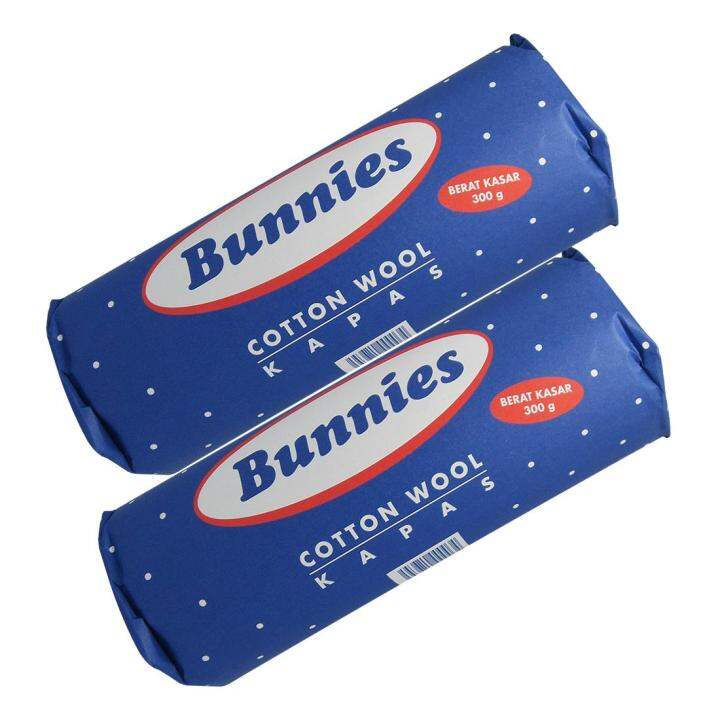 Bunnies Cotton Wool Kapas 300g (X 2 rolls) | Lazada