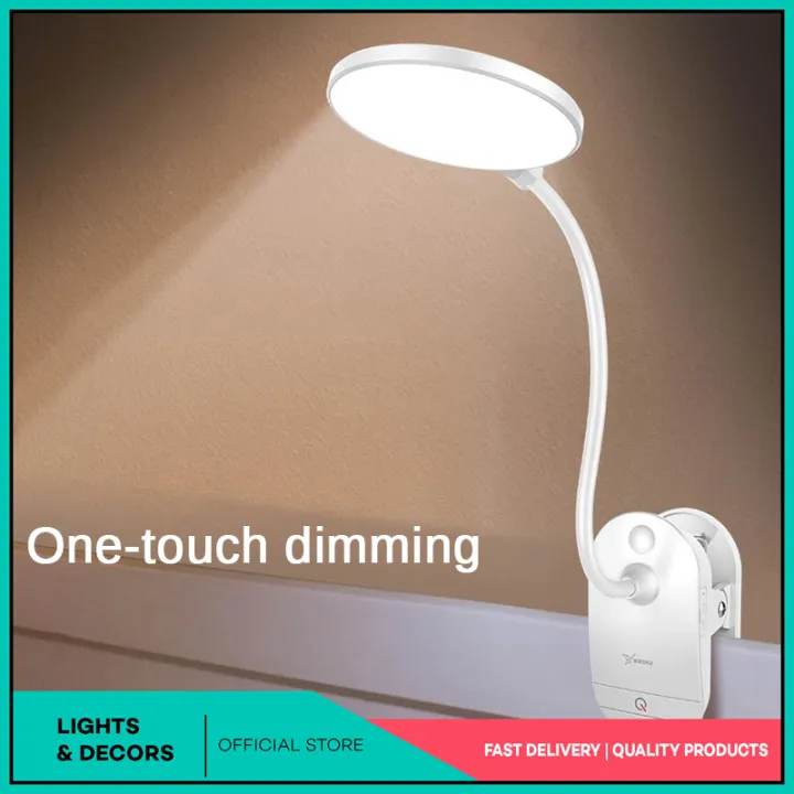 IDEAL1 YAGE 18650 LED Touch 3 Modes Clip Desk Lamp 7000K Eye Protection ...