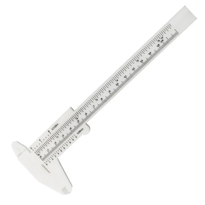 Toolstar Measuring Ruler Vernier Caliper Double Rule Mini Plastic Scale ...