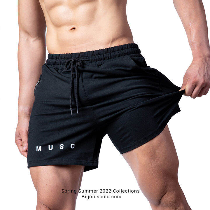 Musculo slim fit gym shorts MUSC -SS21 กางเกงยิมขาสั้นเหนือเข่า ทรงสลิม ...