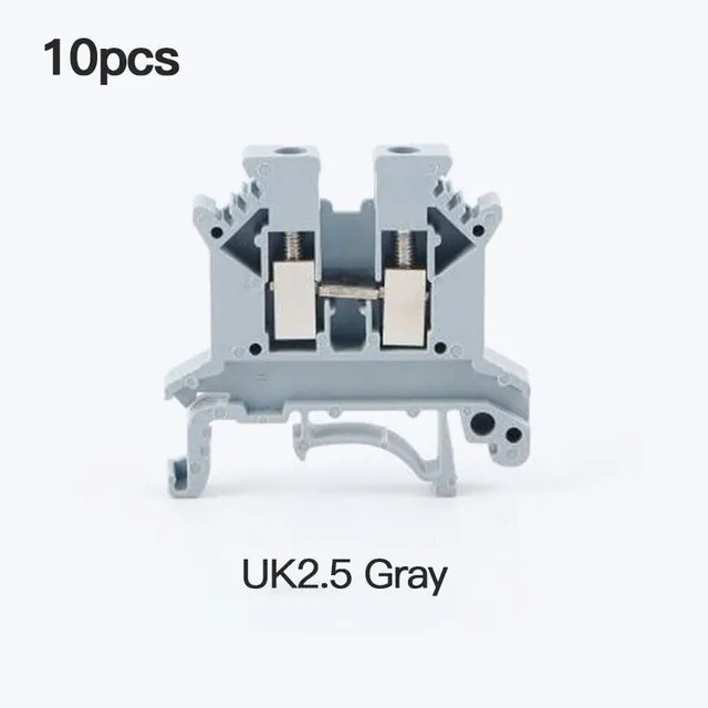 UK2.5B DIN Rail Terminal Block สกรู Clamp Connector 690V 32A UK-2.5N 2.5Mm Square Universal สกรู ...