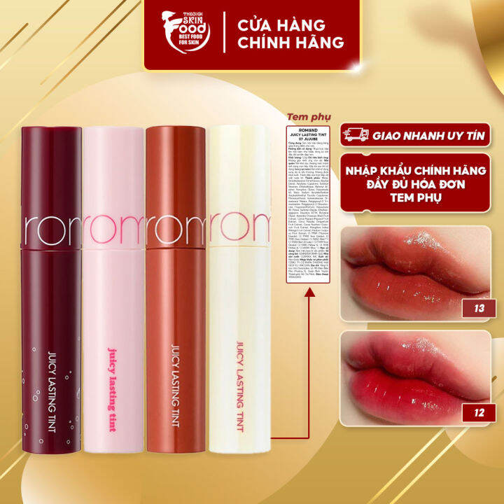 Son Tint Bóng Siêu Lì Căng Mọng Môi Hàn Quốc Romand Juicy Lasting